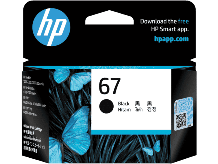 HP 67 Black Original Ink Cartridge (3YM56AA) | HP 코리아