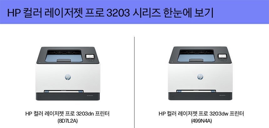 HP 컬러 레이저젯 프로 3203dw 프린터 - (499N4A) | HP 코리아
