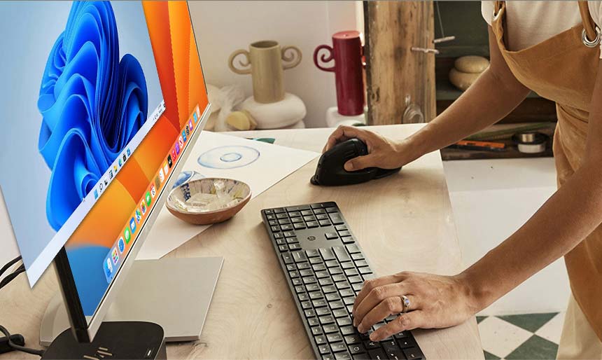 HP 925 Ergonomic Vertical 무선 마우스 (6H1A5AA) | HP 코리아