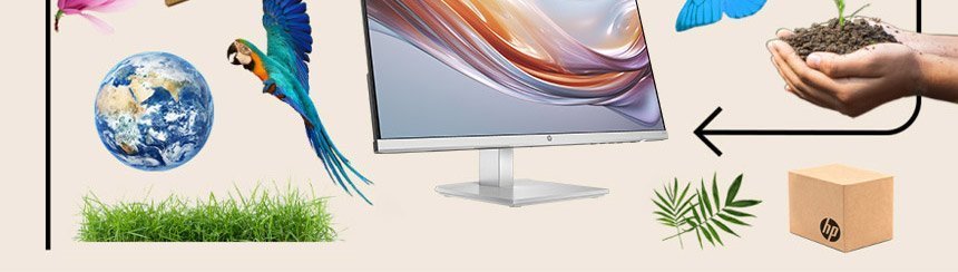 HP 시리즈 5 524sh FHD 모니터 + HyperX PulseFire Mat 게이밍 마우스 패드(XL) + 다기능 에센스 ...