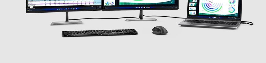 HP 시리즈 5 프로 527pu QHD USB-C 모니터 + HyperX PulseFire Mat 게이밍 마우스 패드(XL ...